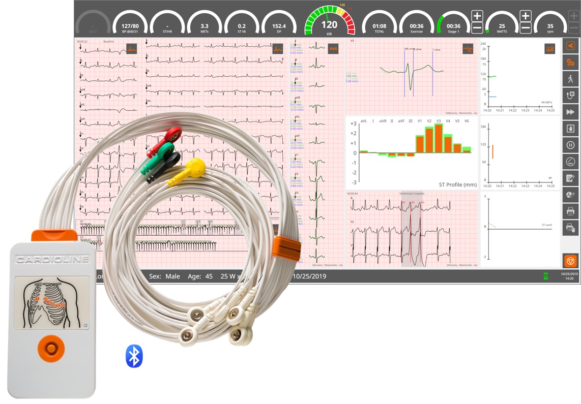 ECG Cardioline Stress (Sport) : Cardioline Cube stress HD+15